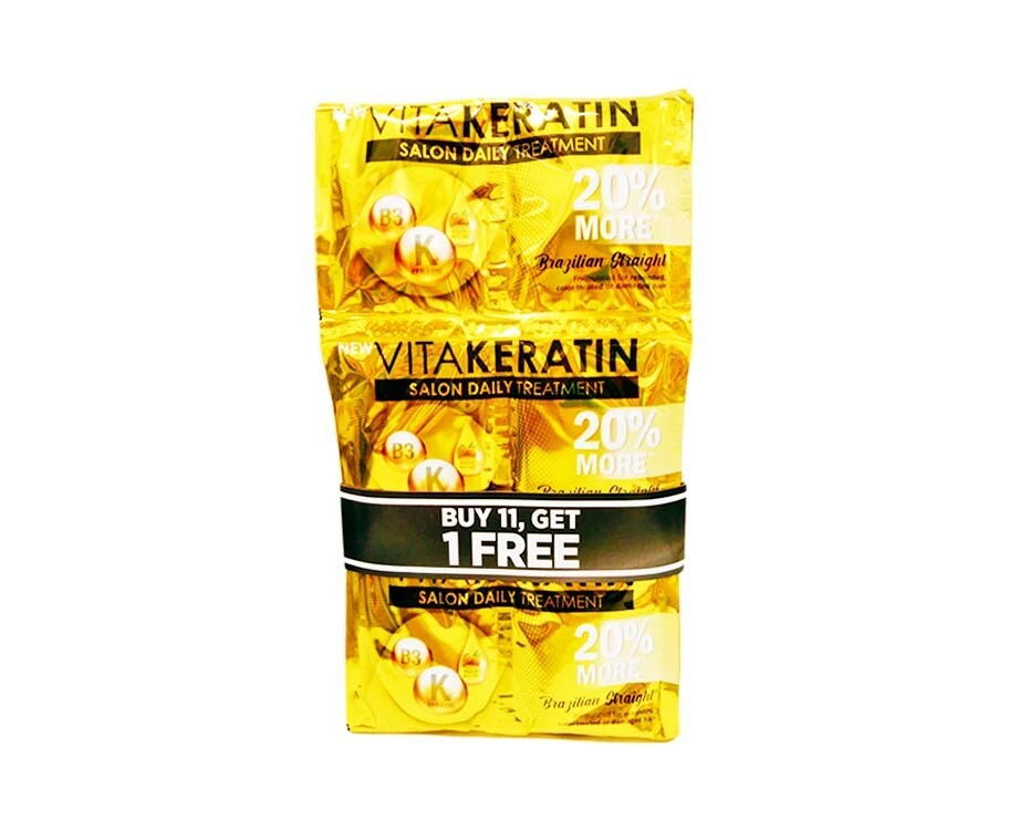 Vita Keratin Salon Daily Treatment Brazilian Straight (11+1 Packs x 24mL)