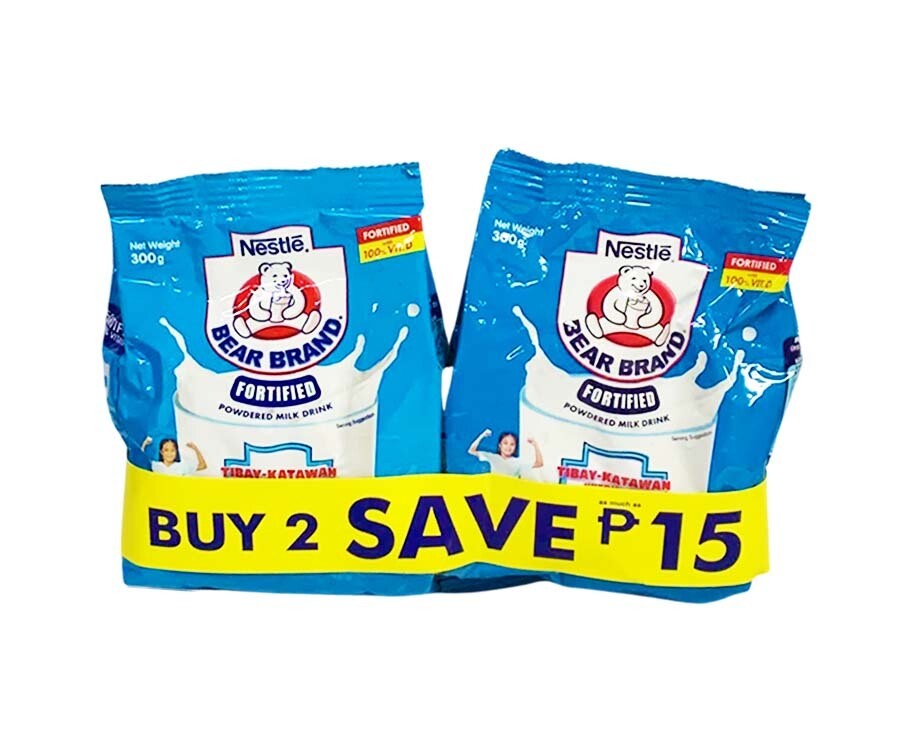 Nestlé Bear Brand Fortified Powdered Milk Drink (2 Packs x 300g)