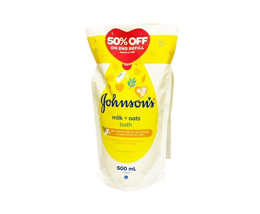 Johnson’s Milk + Oats Bath Refill (2 Packs x 600mL)
