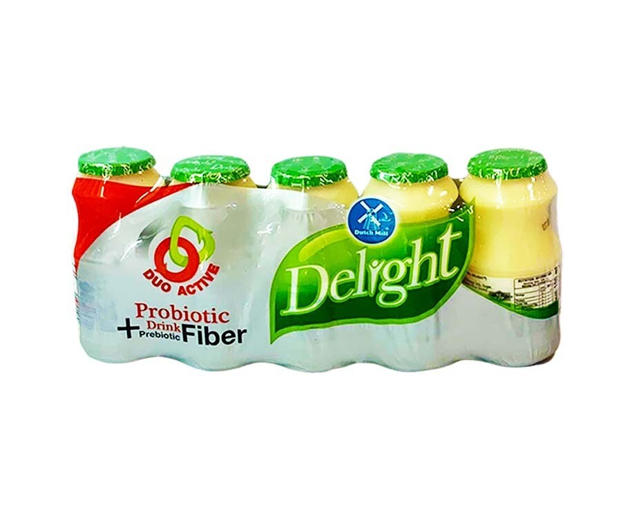 Dutch Mill Delight Probiotic Drink + Probiotic Fiber (5 Packs x 100mL)