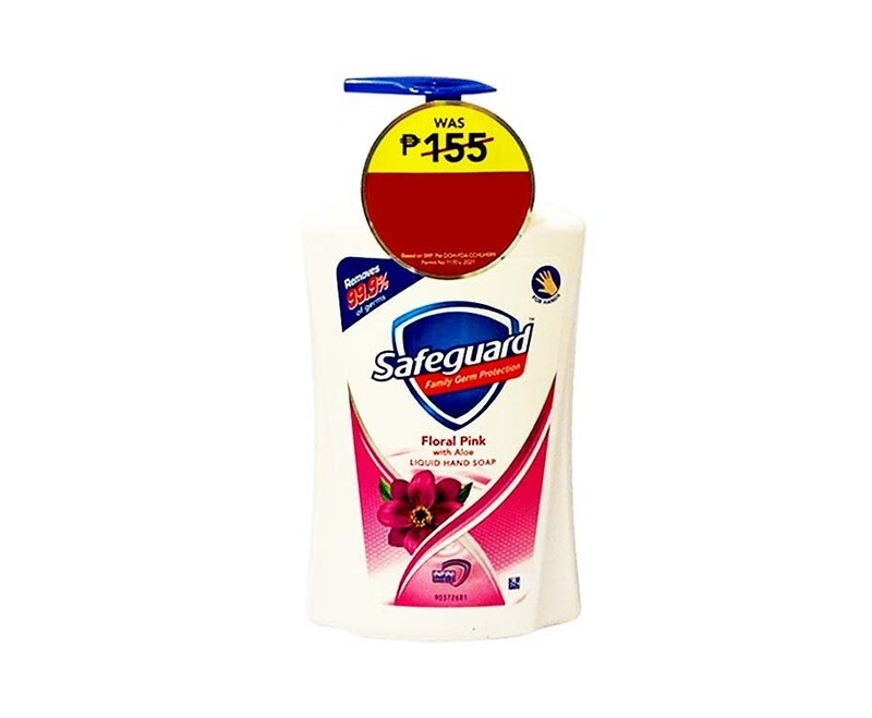 Safeguard Family Germ Protection Floral Pink with Aloe Liquid Hand Soap ...