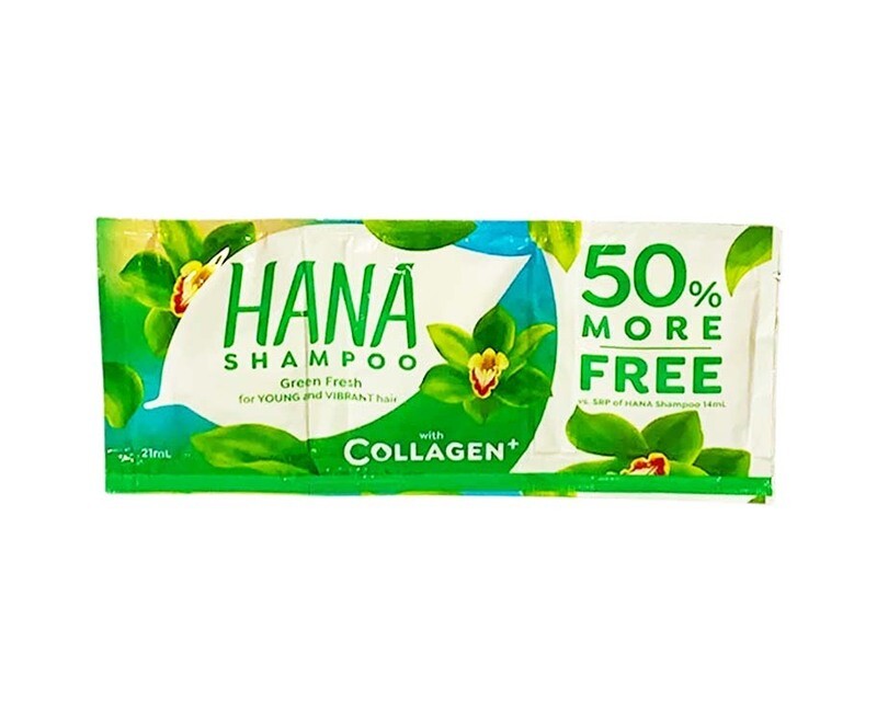 Hana Shampoo Green Fresh with Collagen 21mL