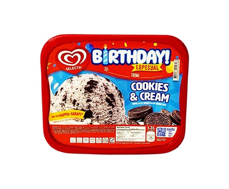 Selecta Birthday Espesyal Cookies & Cream 1.3L