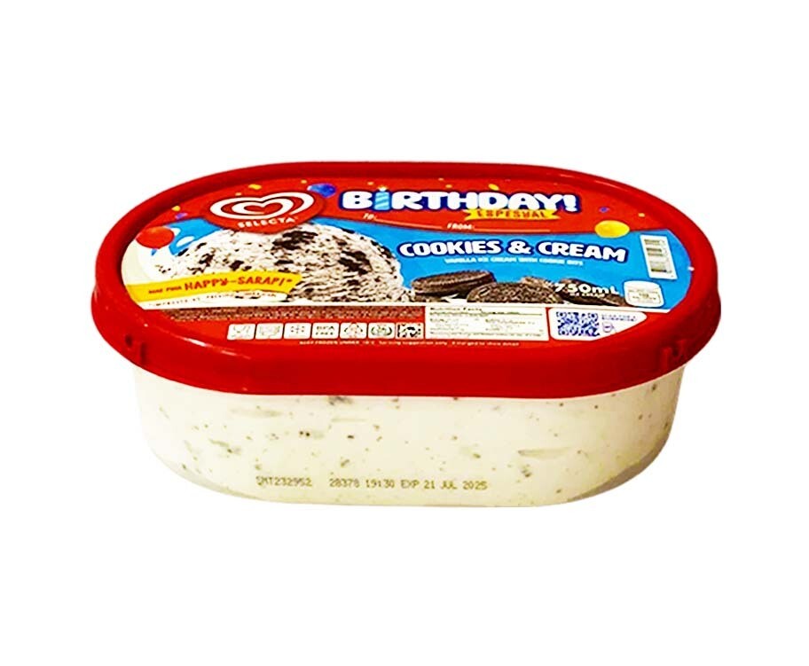 Selecta Birthday Espesyal Cookies & Cream 750mL