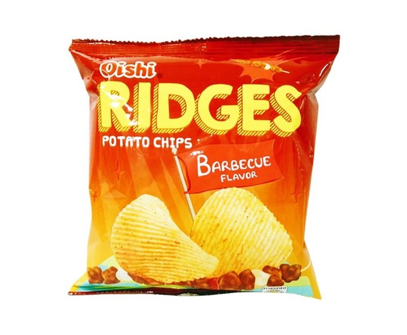 Oishi Ridges Potato Chips Barbecue Flavor 22g