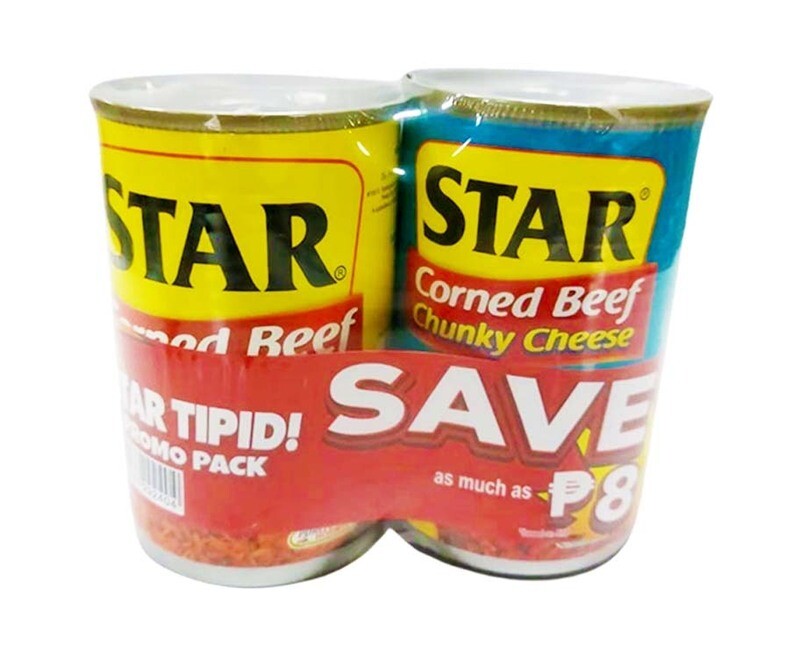 Star Corned Beef + Star Corned Beef Chunky Cheese (2 Packs x 150g)