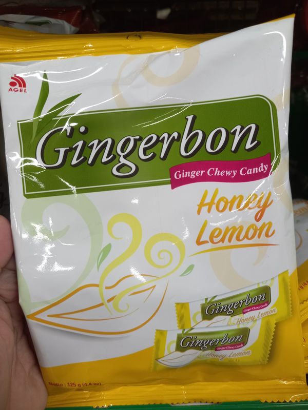 Gingerbon Ginger Chewy Candy Honey Lemon 125g