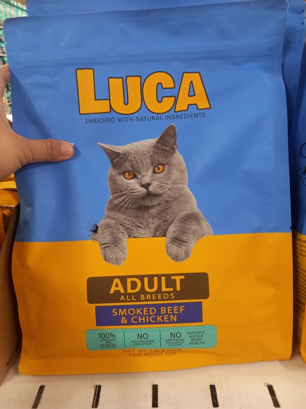 Luca cat foodsmoked beef & chicken 1kg. (adult)