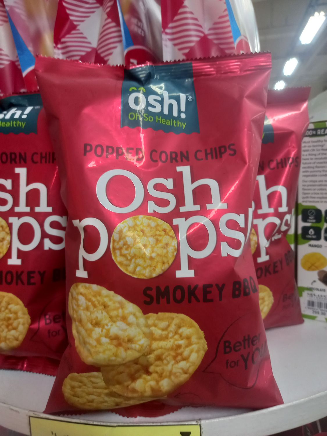 Oh! Oh So Healthy Popped Corn Chips Osh Pops! Smokey BBQ 80g