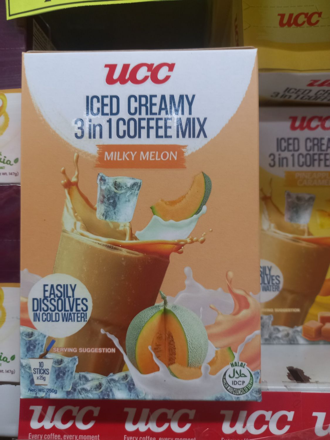 Ucc ice creamy 3 in 1 coffee mix milky melon (25g×10s)