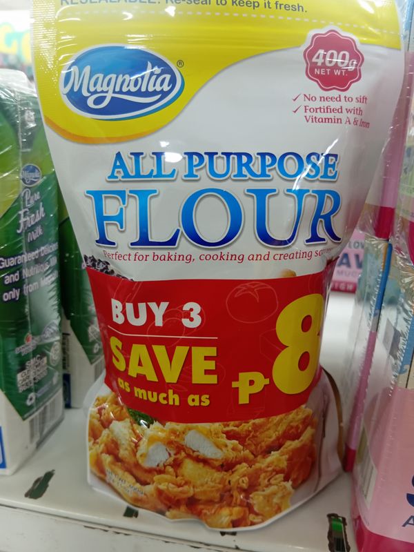 All Purpose Flour 400g 3pcs save 8