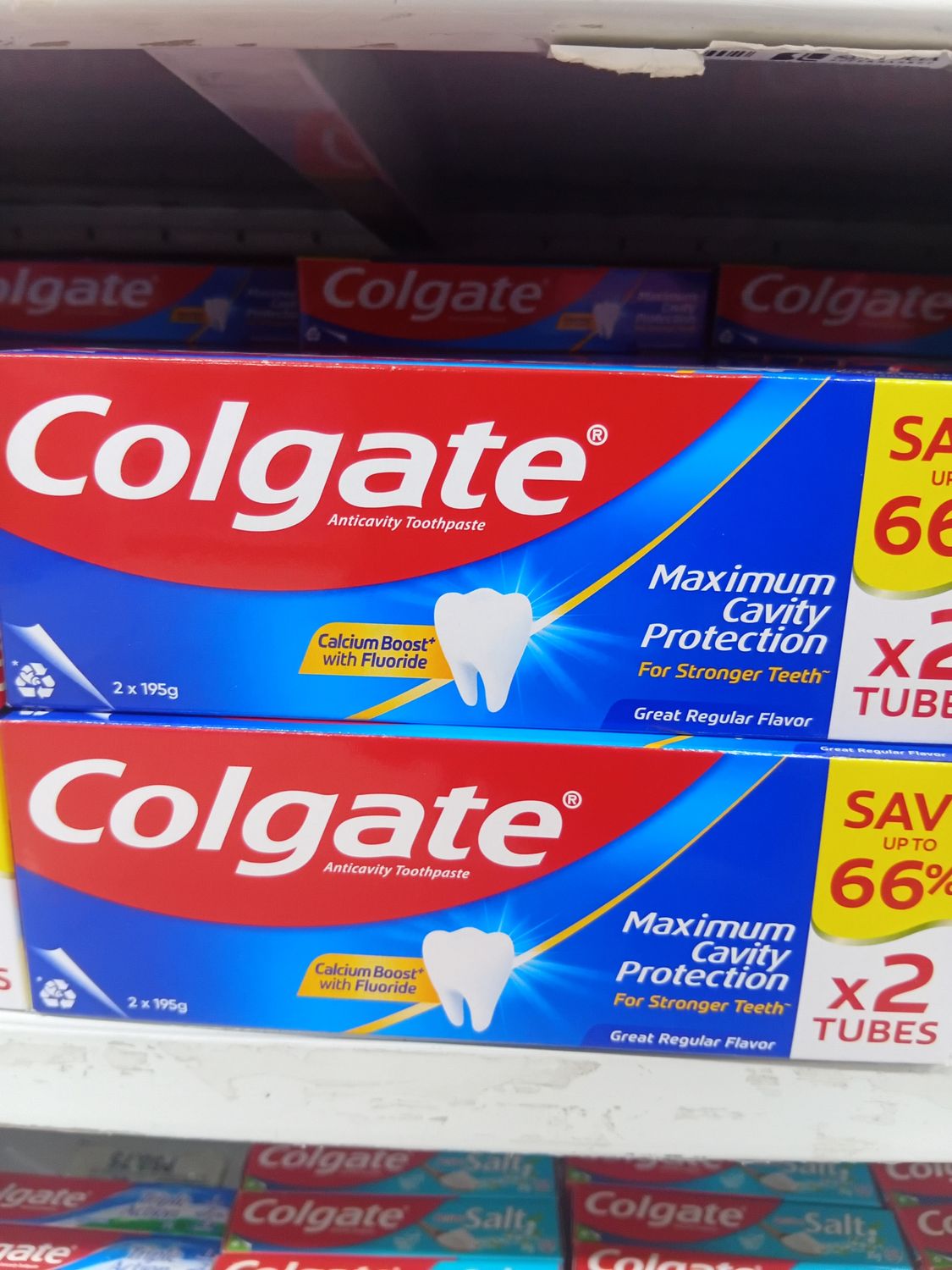 Colgate Anticavity Toothpaste Maximum Cavity Protection with Calcium Boost Great Regular Flavor ...