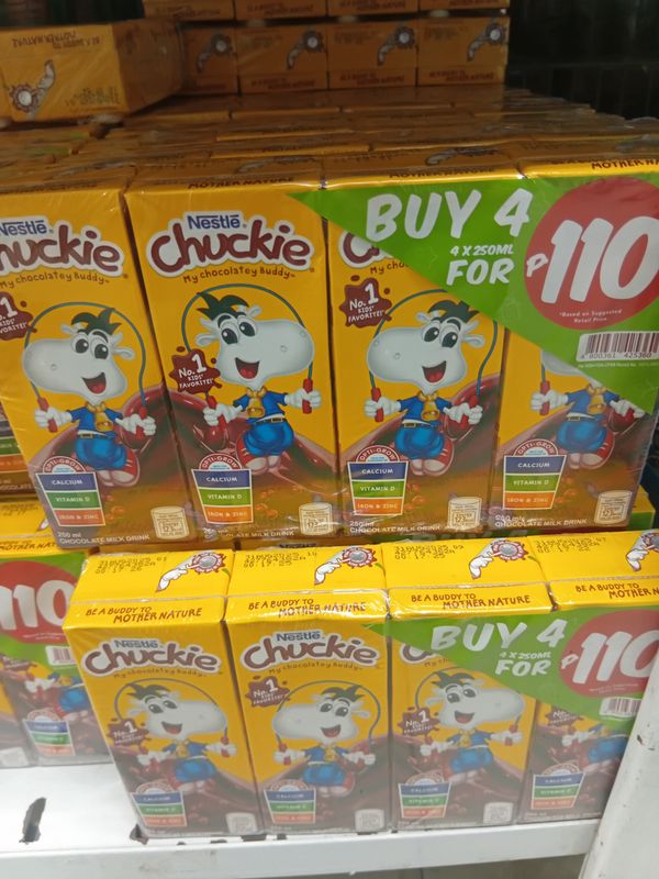 Nestlé Chuckie Chocolate Milk Drink (4 Packs × 250mL)