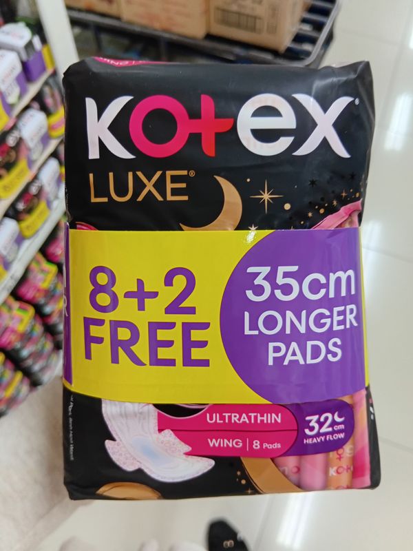 Kotex Luxe Super Overnight Heavy Flow 35cm 8+2 pads