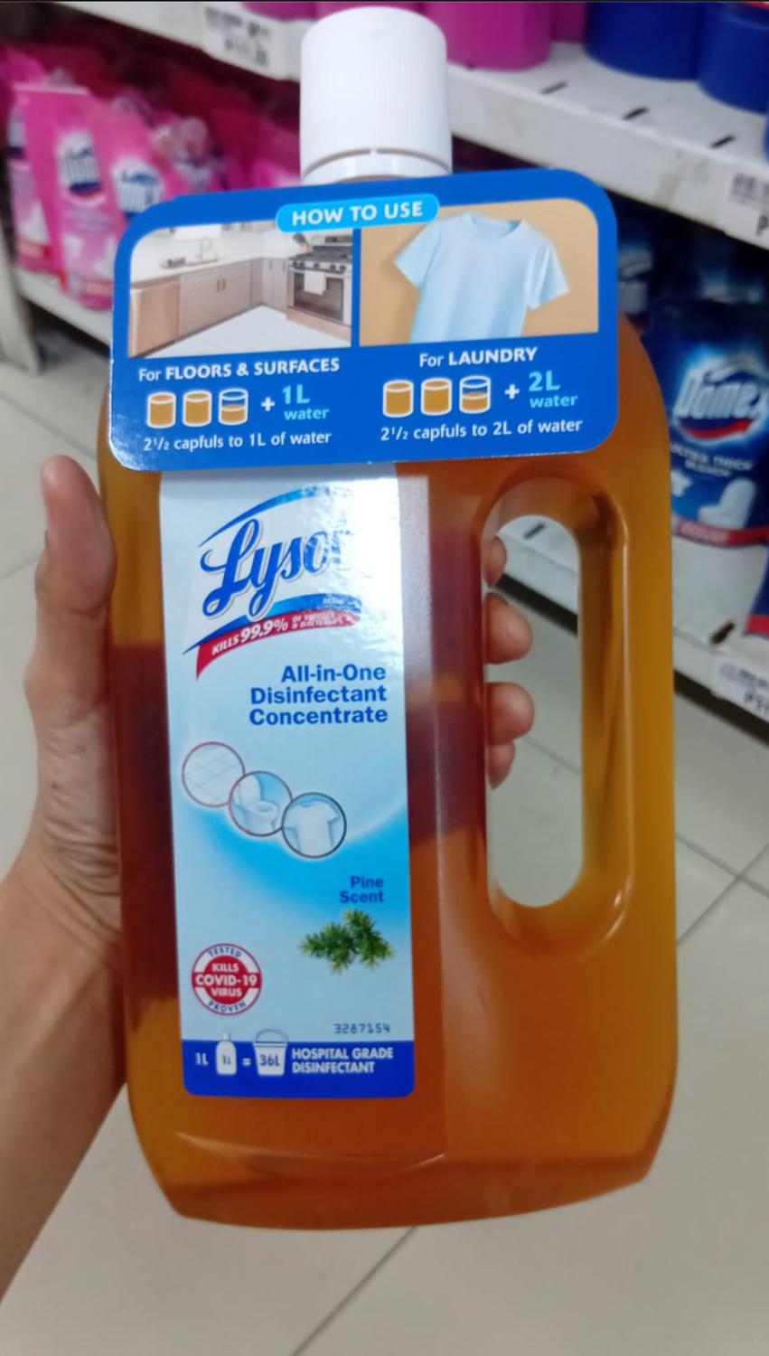 Lysol Disinfectant Concentrate Pine Scent 1L