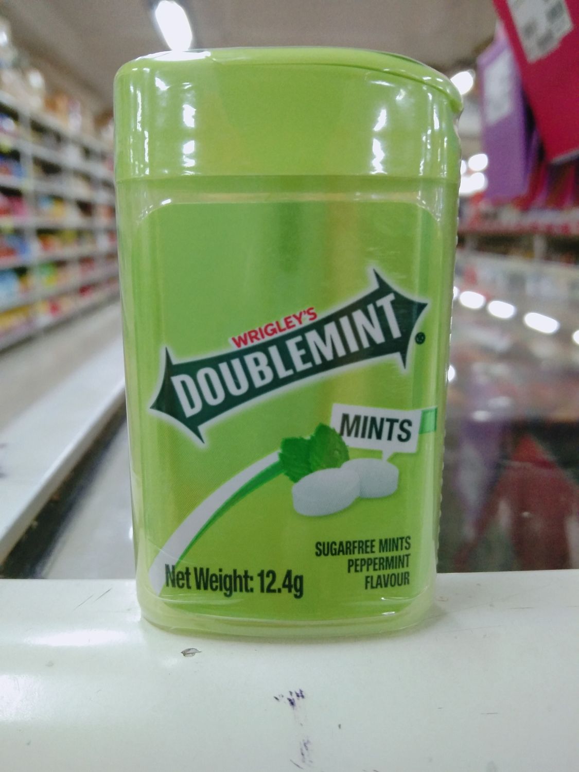 Wrigley's Doublemint Mints Sugar Free Mints Peppermint Flavor 12.4g