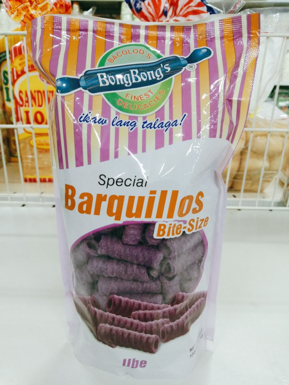 BongBong's Special Barquillos Bite-Size Ube Flavor 100g