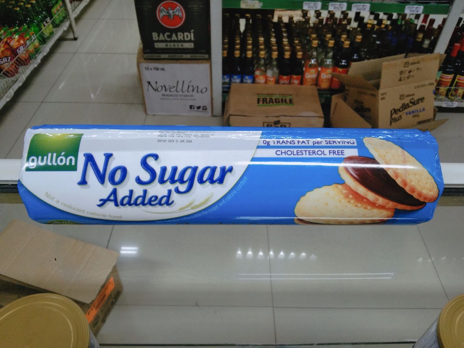 Gullón No Sugar Added Chocolate Creme Sandwhich Cookies 250g