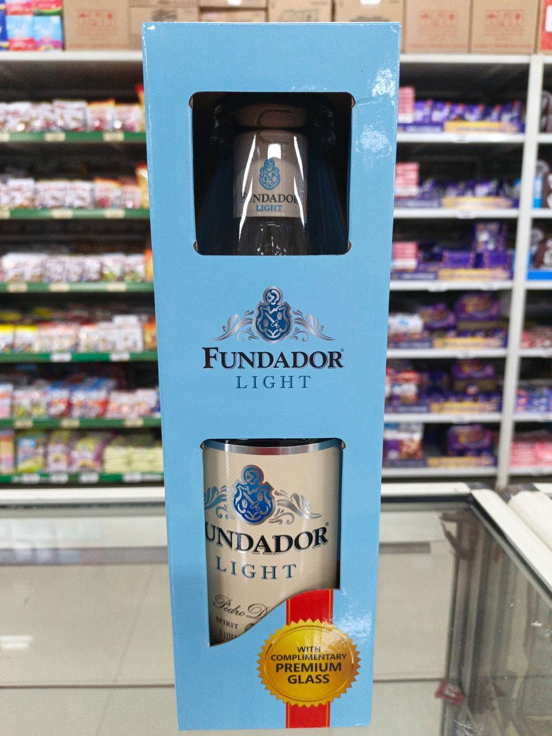 Fundador Light 1L + Rock Glass