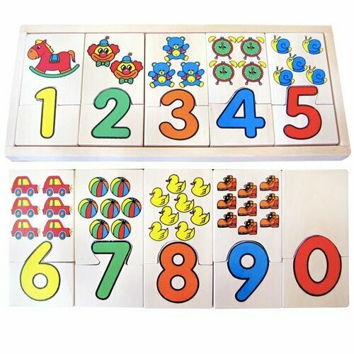 Large Wooden Number Puzzle