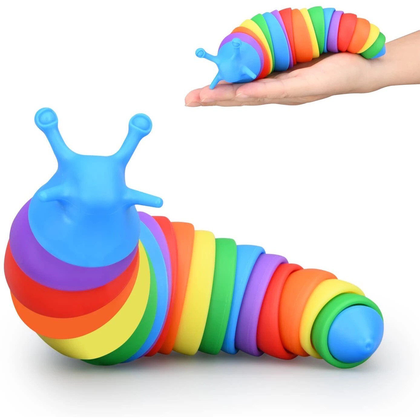 Flexible Colourful Fidget Slug