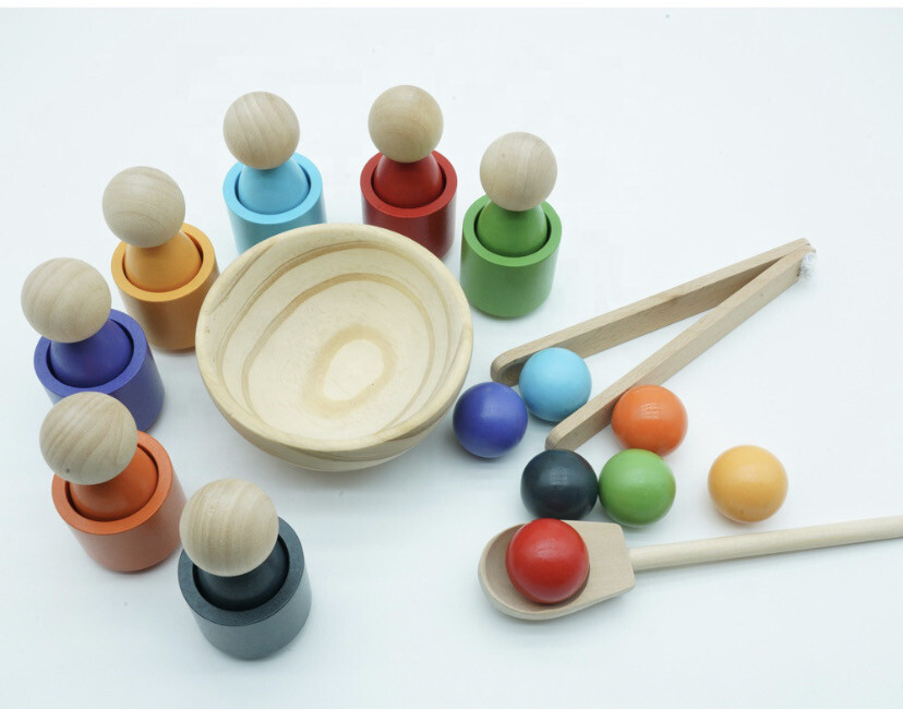 Wooden Cup & People Sorting Game