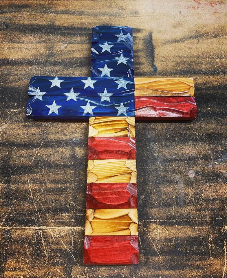 American Flag And Cross Images