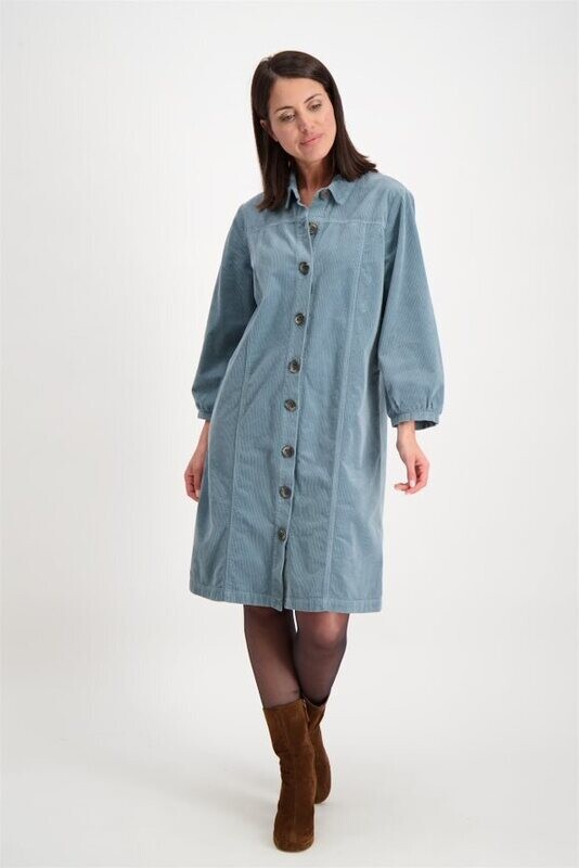 Signe Nature Kleed: ribfluweel blauw