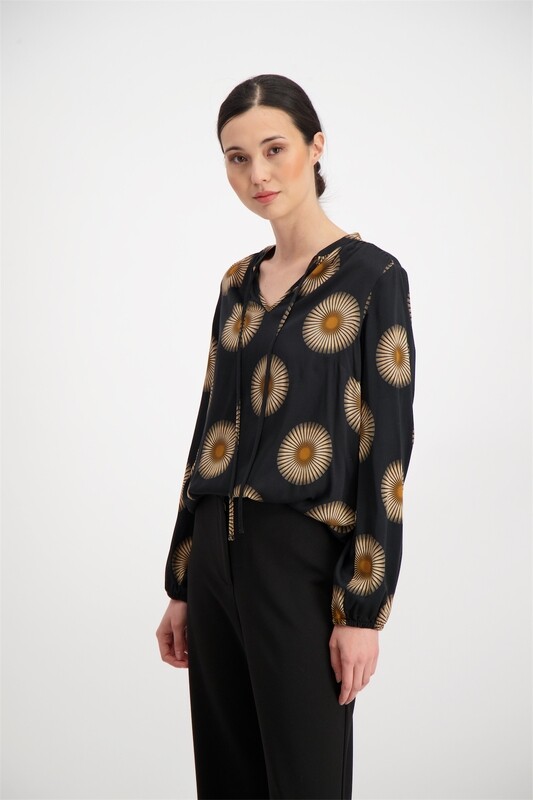 Signe Nature Bloes: zwart geprint