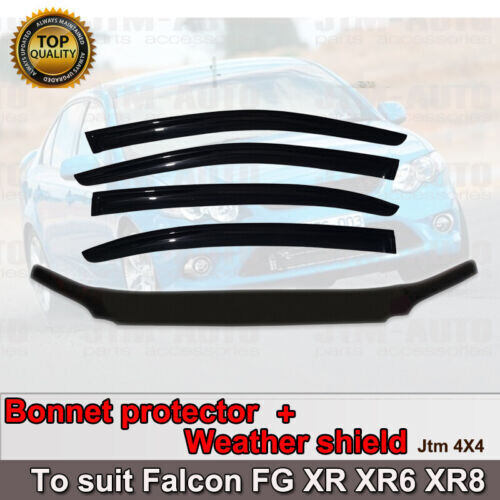 JTM AUTO - Bonnet Protector + Weather Shield To Suit Ford FG Falcon XR ...