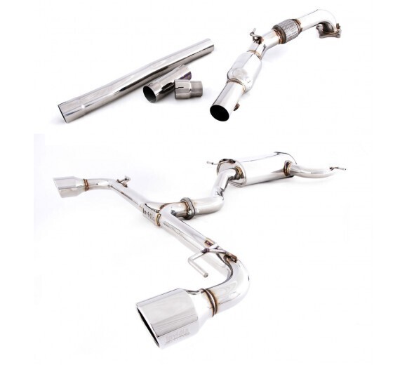 INVIDIA - Q300 Turbo Back Exhaust - Ti Tips (STi 08-14/WRX 11-14 Hatch)