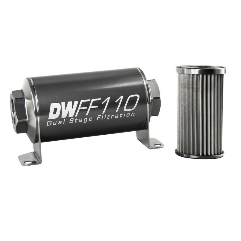 DEATSCHWERKS - Stainless Steel 10 Micron In-Line Fuel Filter Element w ...