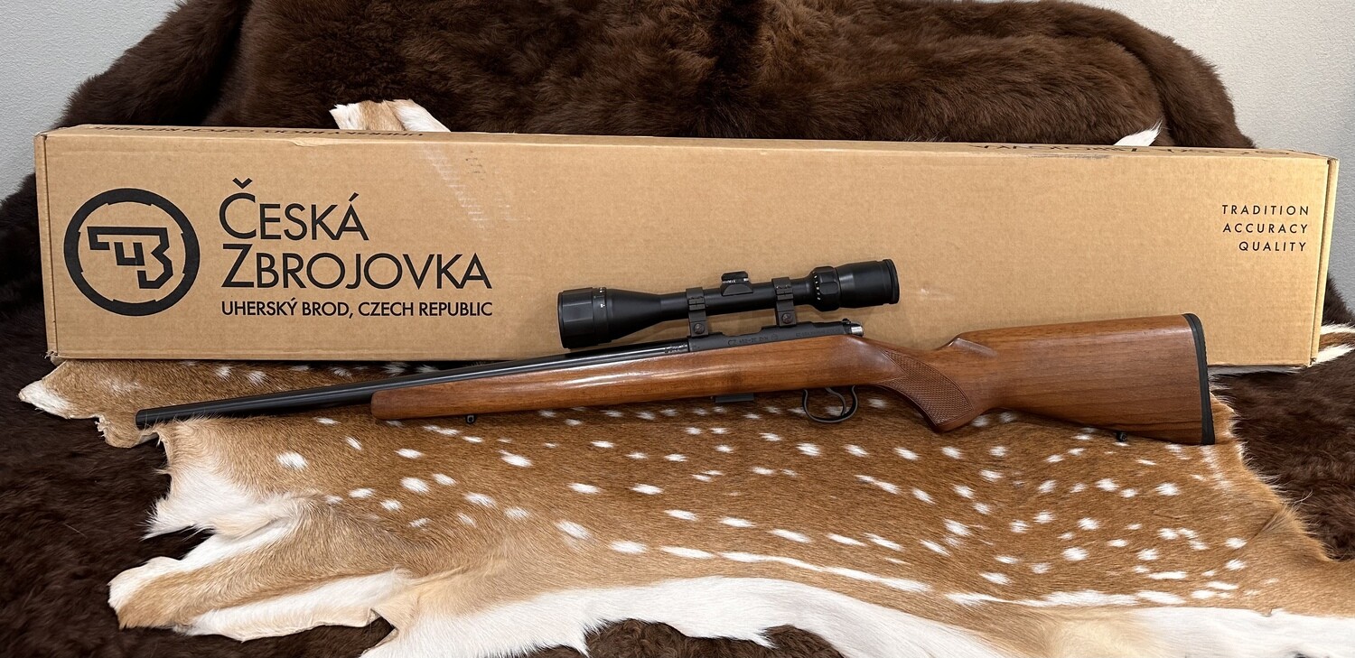 CZ 452-2E Varmint .17 Hornady Mach 2/.22LR Bolt Action Rifle with Scope ...