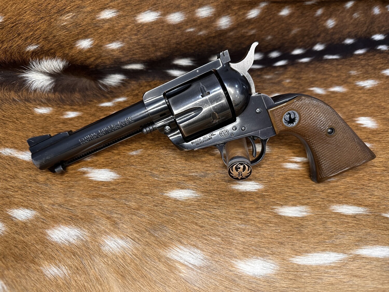 1959 3 Screw Flat Top Ruger Blackhawk .357 Cal Revolver