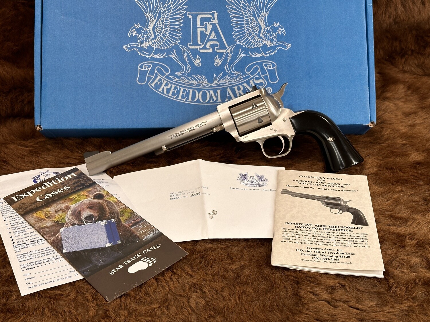 Freedom Arms Premier Grade 17HMR with Box & Papers