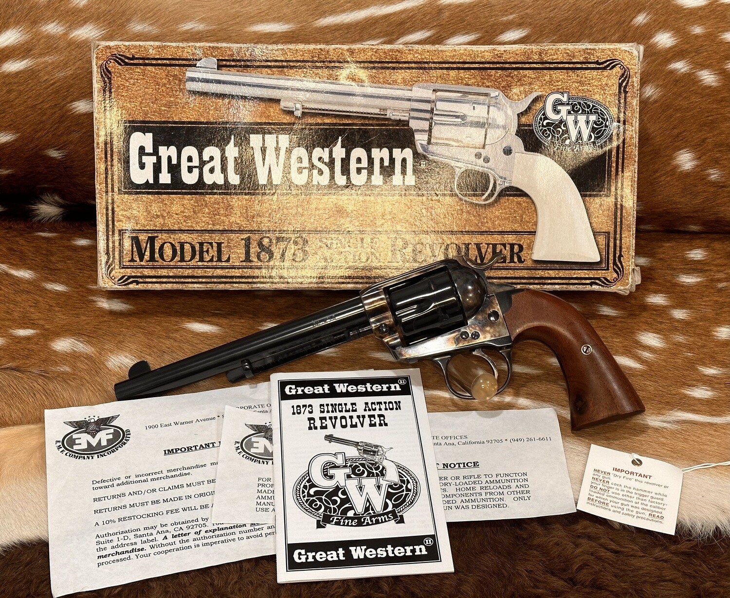 Great Western II Model 1873 Single Action Bisley Revolver 45 Cal