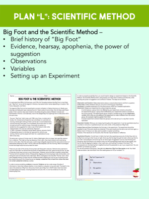 Science Literacy Sub Plans Volume III - Store - Biology Roots