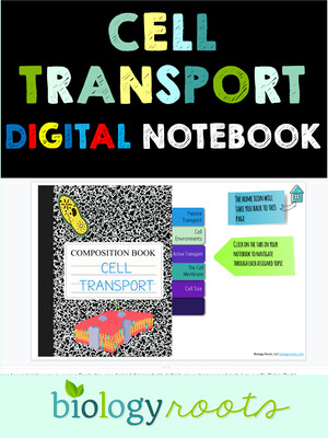 Cell Transport Digital Interactive Science Notebook - Store - Biology Roots