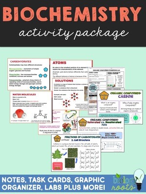 Biochemistry Activity Package- supports digital - Store - Biology Roots