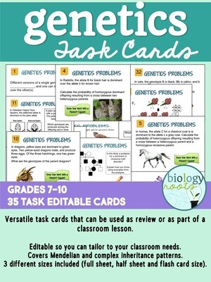 Genetics Task Cards - Store - Biology Roots
