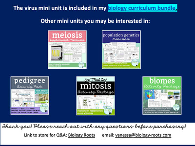 Viruses Mini Unit - Store - Biology Roots