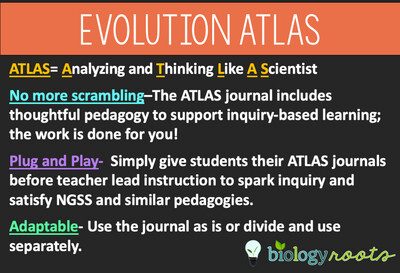 Evolution NGSS Inquiry ATLAS Journal - Store - Biology Roots