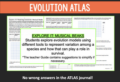Evolution NGSS Inquiry ATLAS Journal - Store - Biology Roots
