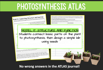 Photosynthesis NGSS Inquiry ATLAS Journal - Store - Biology Roots