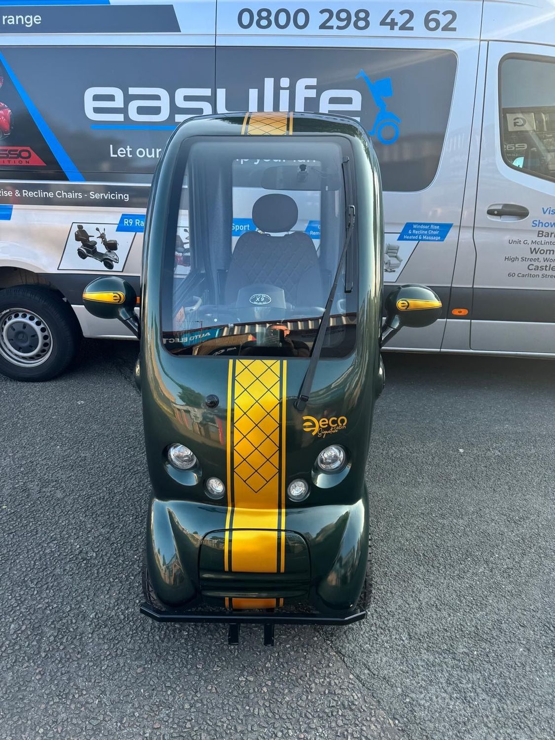 EASYLIFE ECO CABIN SCOOTER - RACING GREEN / GOLD - SIGNATURE EDITION ...