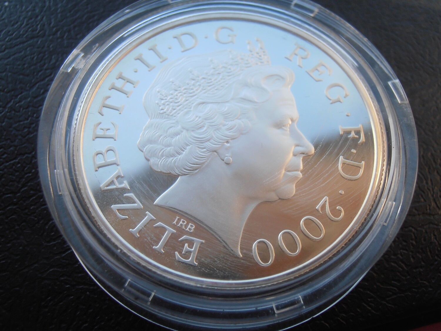 2000 - Silver Proof Piedfort Five Pounds (Queen Mothers 100th Birthday)