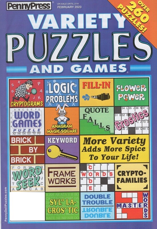 Inmate Puzzles | Variety Puzzles and Games February 2023