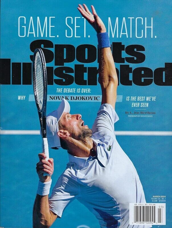 Inmate Magazines | Sports Illustrated Magazine March 2024 Novak Djokovic