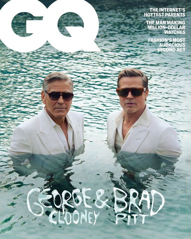 GQ Magazine Sept. 2024 George Clooney & Brad Pitt