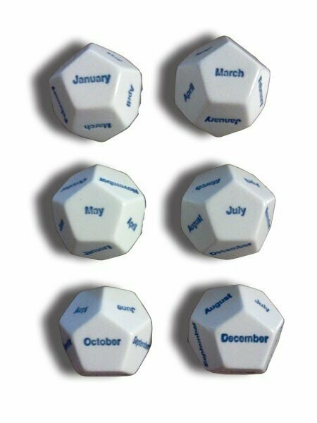 Months of the Year Dice | Summerbook